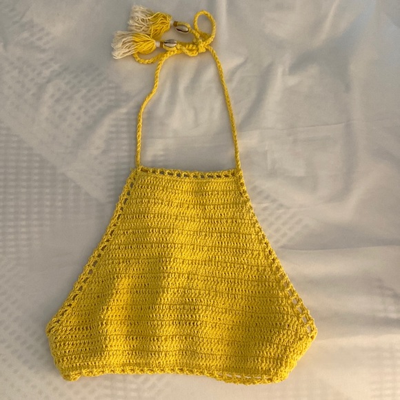 SHE MADE ME | Swim | She Made Me Yellow Knit Bathing Suit Top Can Be ...